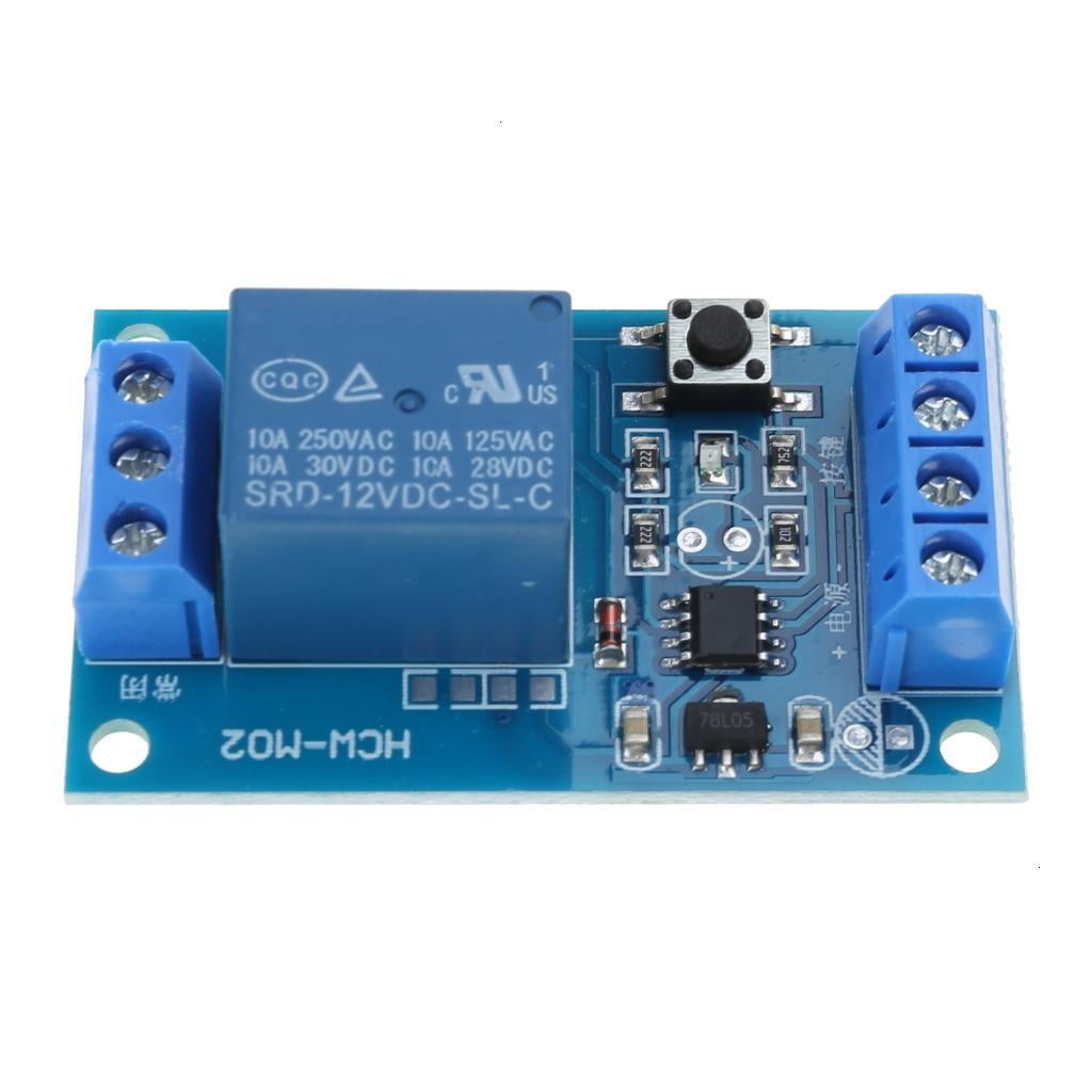 Necvior 12V Single Button Bistable Switches One-button Bistable Relays ...