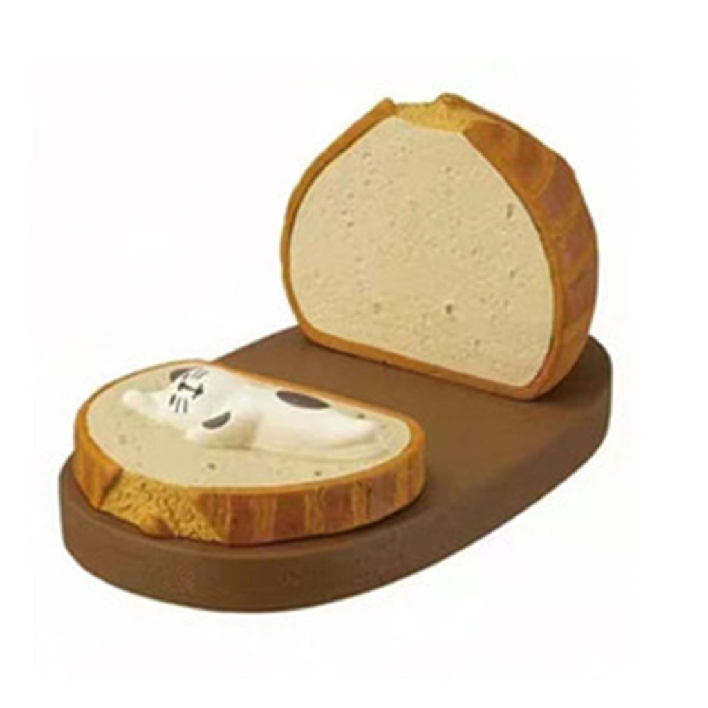 Necvior Cartoon Toast Bread Cats Figurine Phone Stand for Tablets and ...