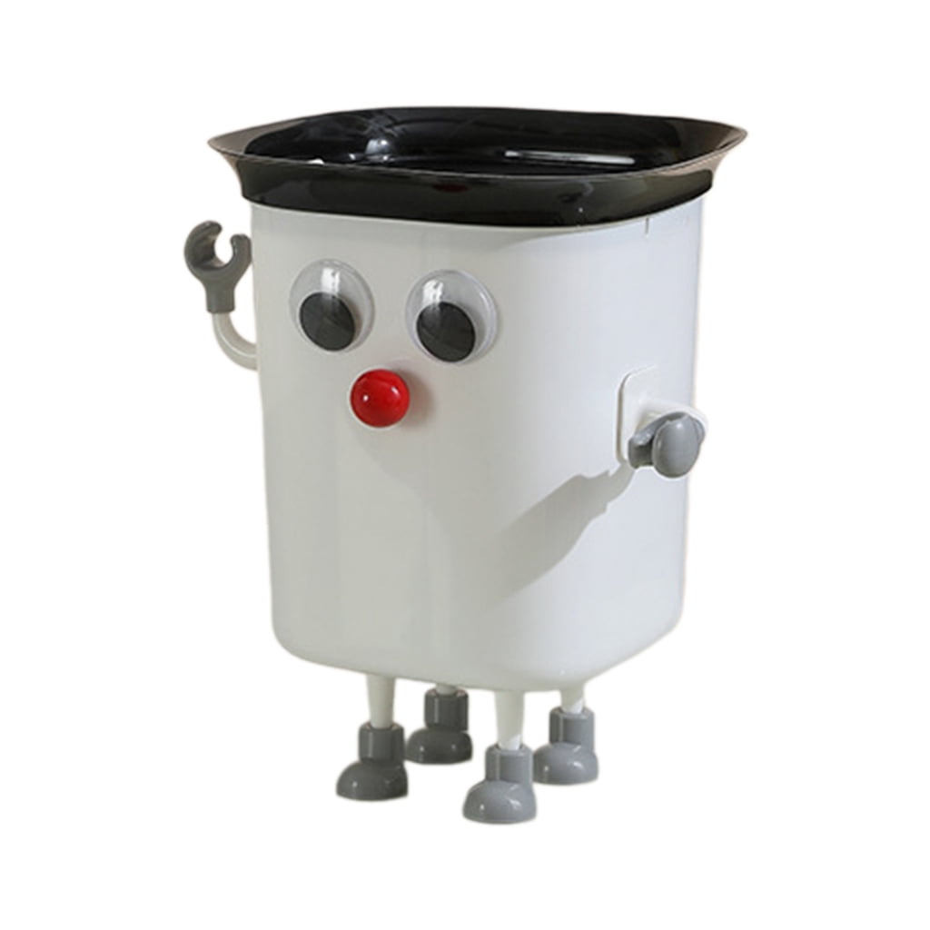 Necvior Cartoon Trash Bin Plastic Rubbish Bin with Big Eye and Feet ...