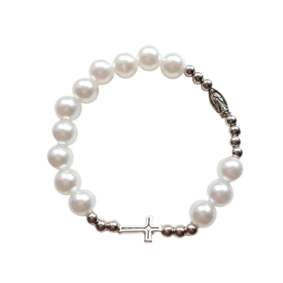 Necvior Catholic Cross Finger Chain Vintage Rosary Baptism Rosaries ...