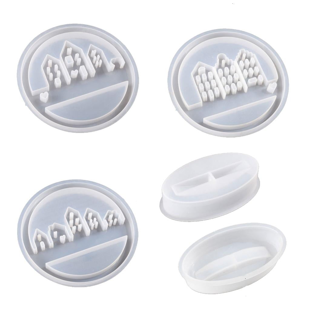 Necvior Circular House Silicones Molds for Making Gypsum Decorations ...