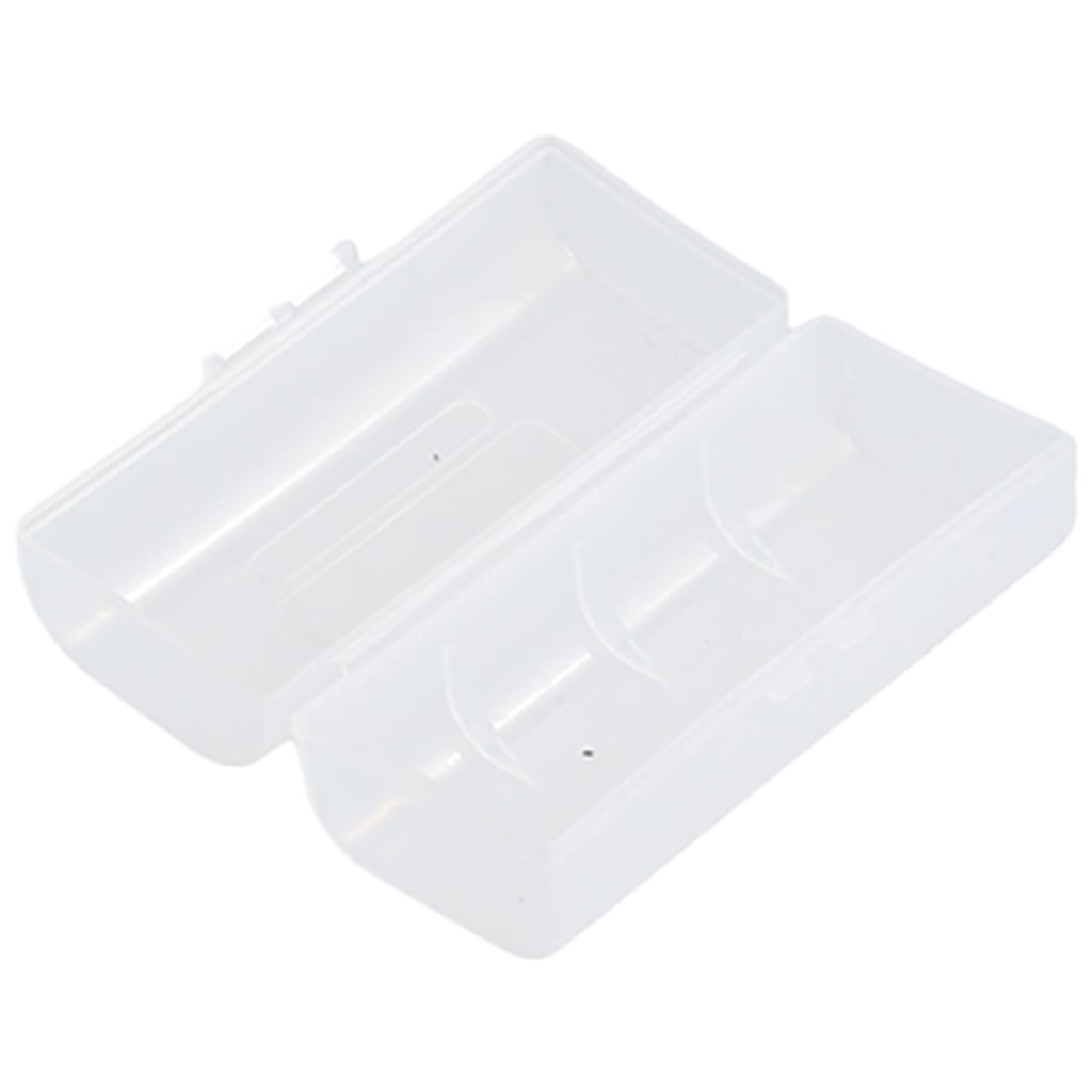 Necvior Clear Battery Storage Case Holder for 26650 Battery Organizers ...