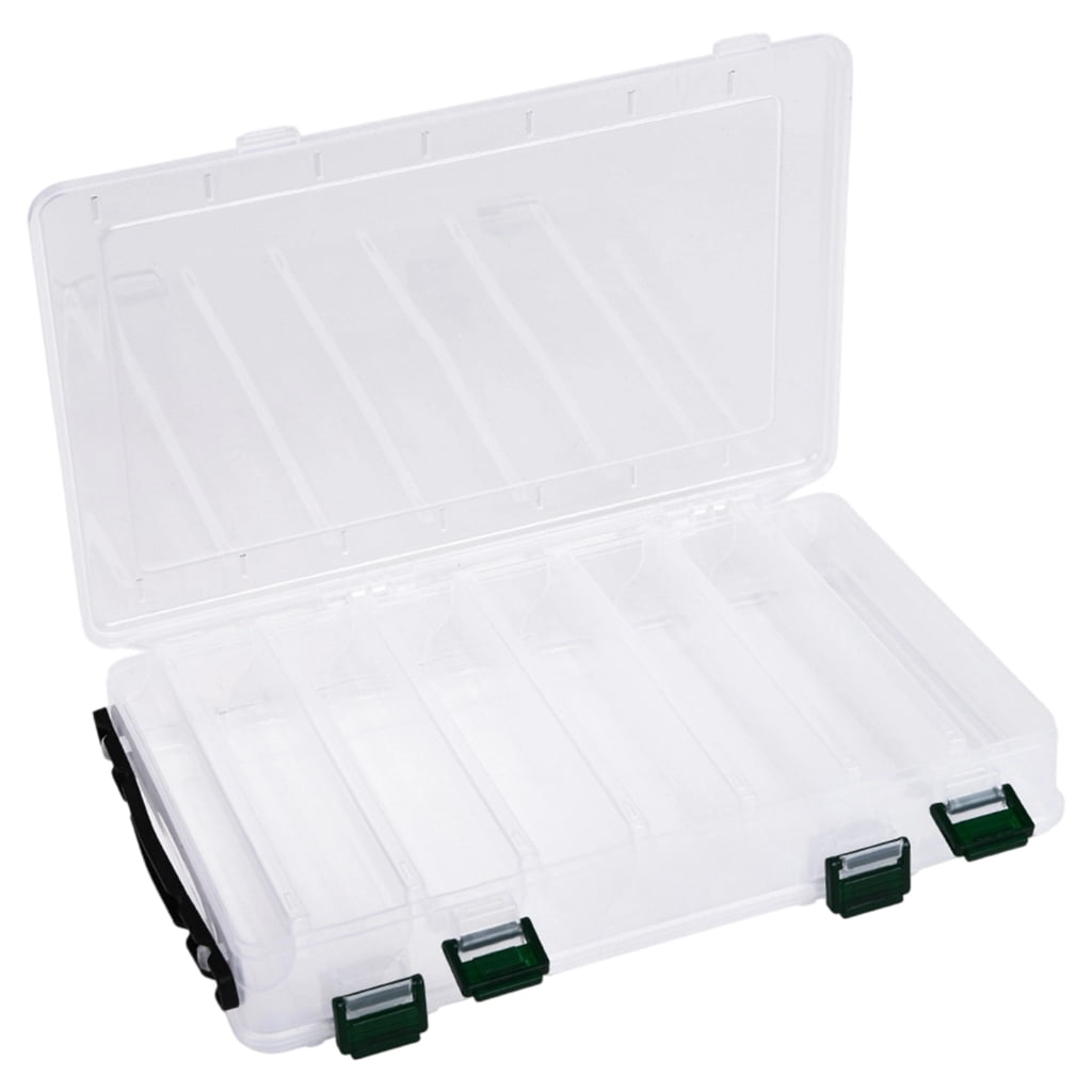 Necvior Clear Tackle Organizers Box Features Multiple Size Compartments ...