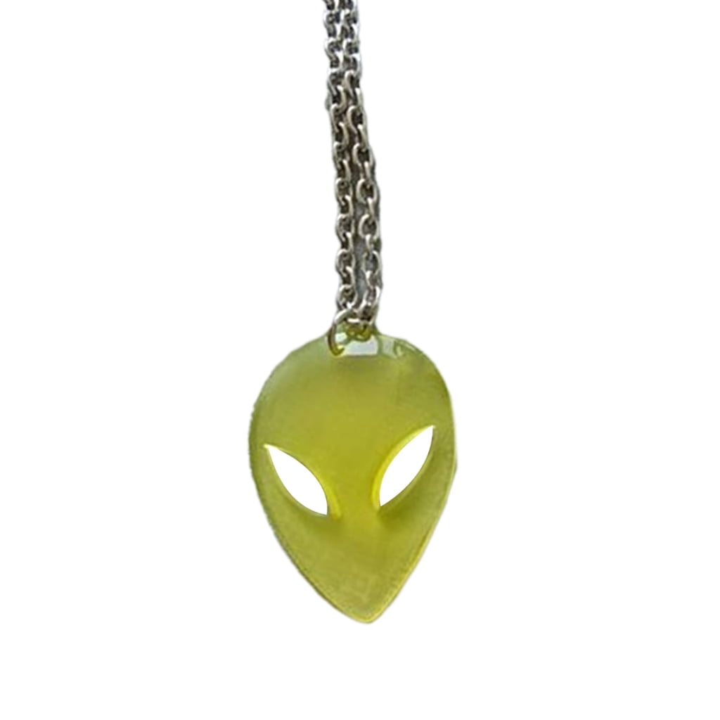 Necvior Cold Wind Geometric Alien Face Hollow Senior Necklace Female ...