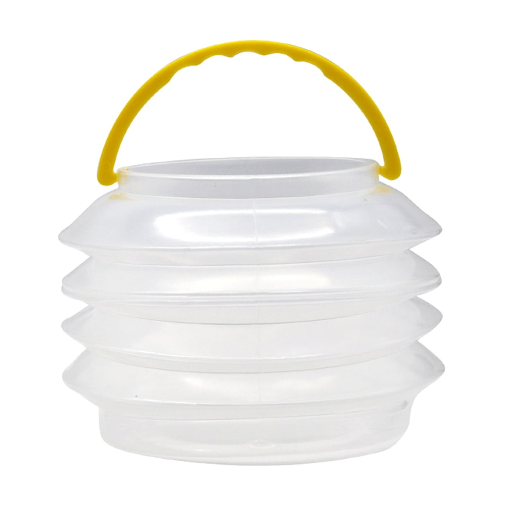 Necvior Collapsible Brush Washer Clear Round Paint Brush Washing Bucket ...