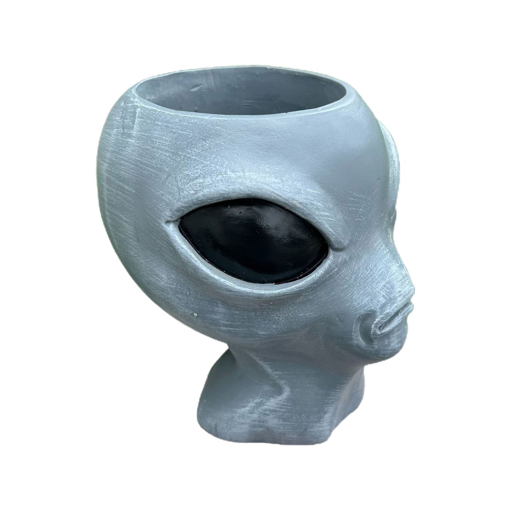Necvior Cool Alien Sculpture Planter Potted Plant for Office Desk Small ...