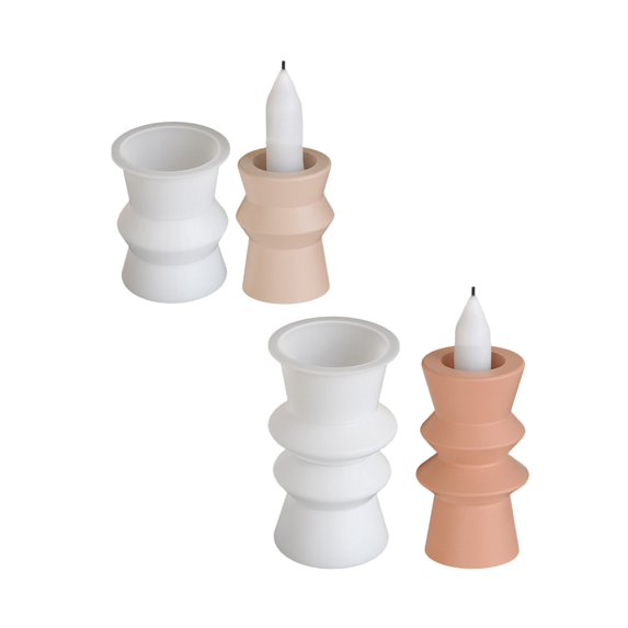 Necvior Craft Molds Candle Bracket Molds Round Shape Crafting Molds ...