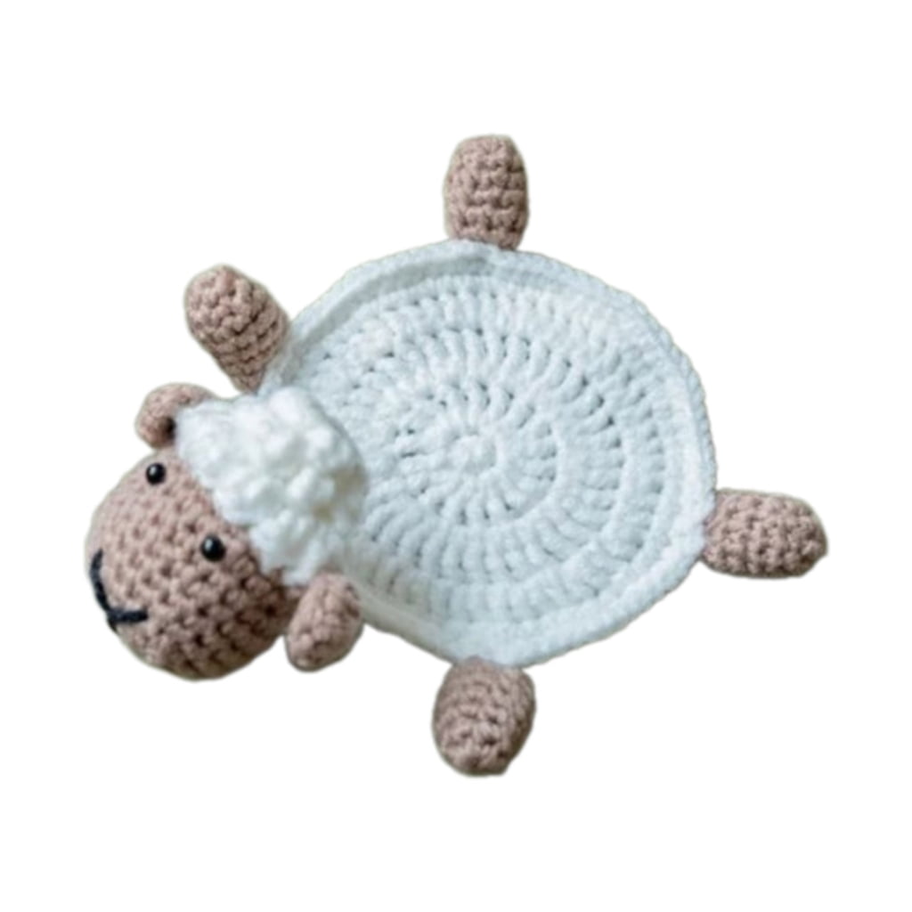 Necvior Crochet Coaster Eye Catching Coaster Cute Cup Mat Wool Thread ...