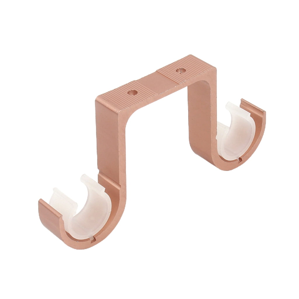 Necvior Curtain Rod Brackets Double Rod Ceiling-Mount Curtain Holders ...