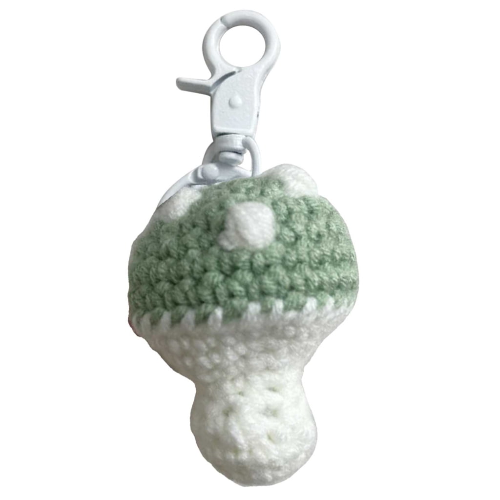 Necvior Cute Mushroom Keychain Mini Hand Knitted Keyring Bag Pendant ...
