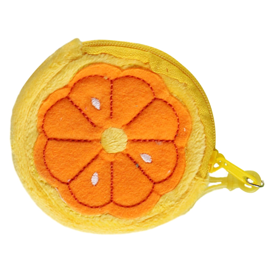 Necvior Cute Plush Coin Purse Cartoon Fruit Coin Pouch Bag Key Holder ...