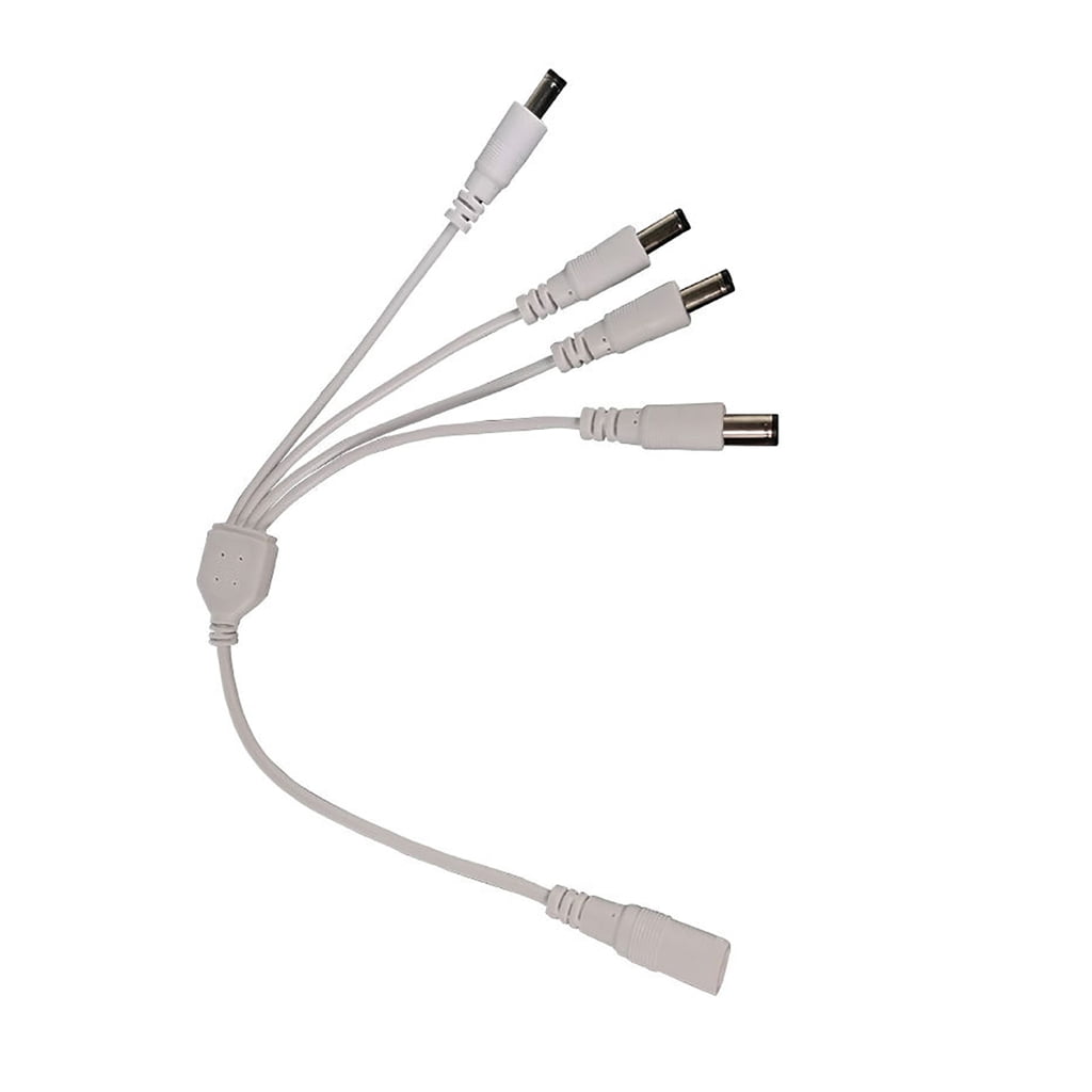 Necvior DC5.5x2.1mm Splitter Cable 1Female to 2/4Male Splitter for LED ...