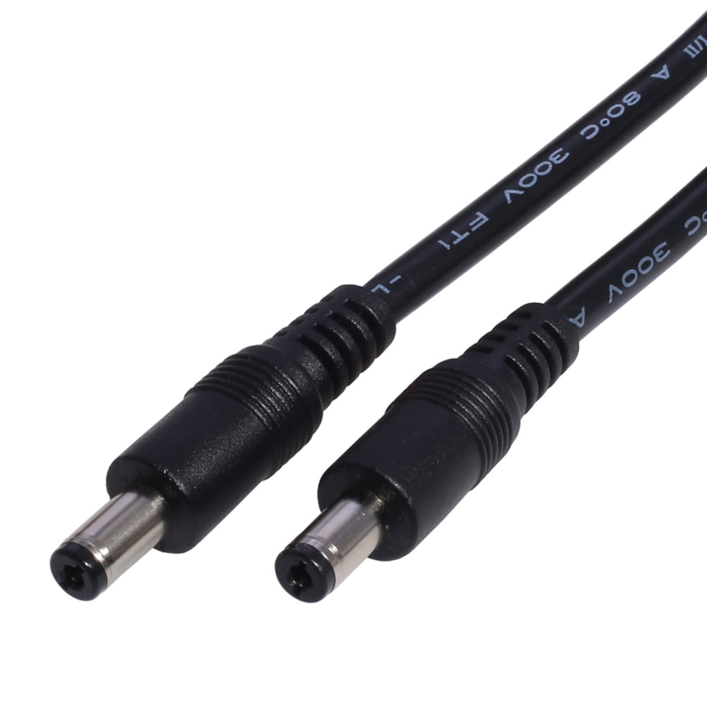 Necvior DC5521 to DC5521 Cable Cord 18AWG DC5.5mm x 2.1mm Male to Male ...