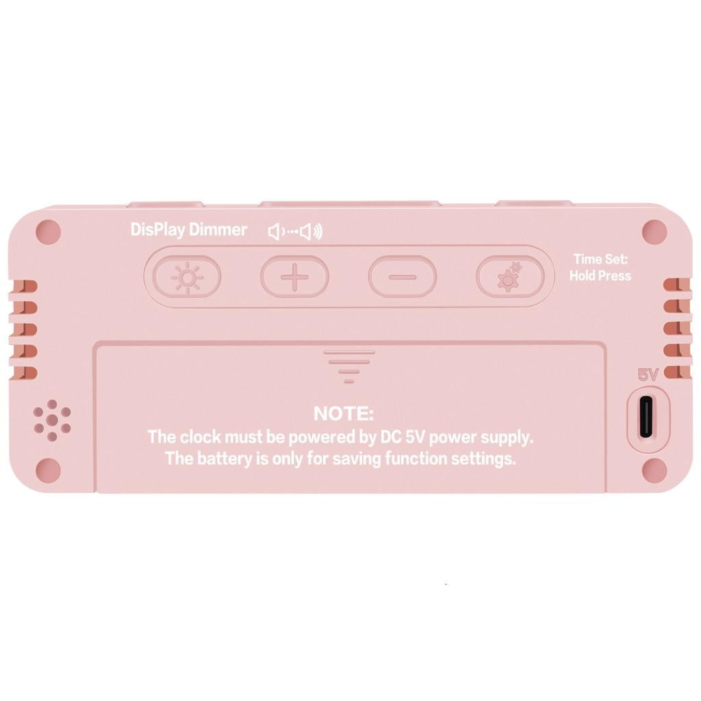 Necvior Desk Alarm Adjustable Loud Alarm Clock Color Display And Snooze ...