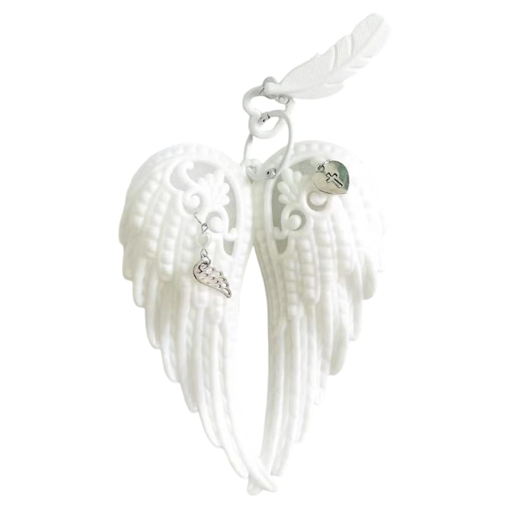 Necvior Detailed Metal Wing Crosses Key Ring Decoration For Casual Or ...