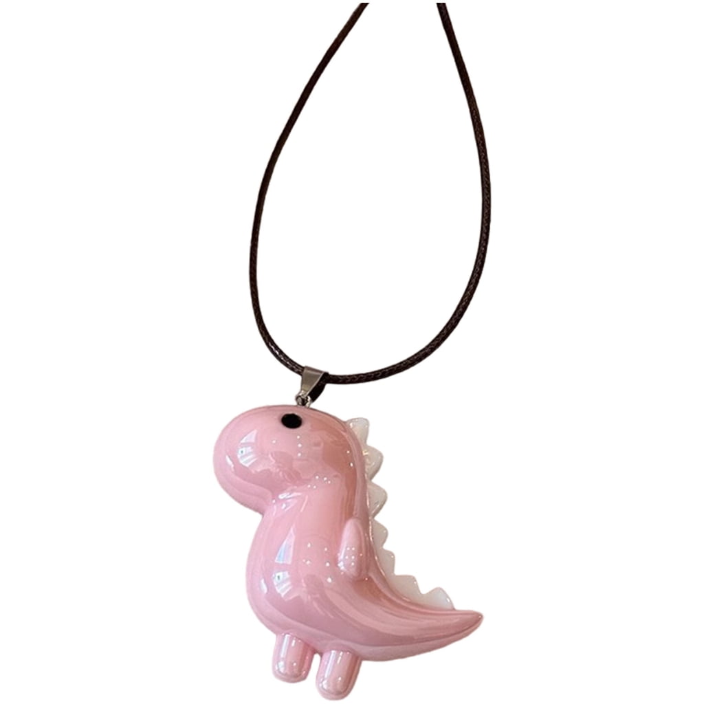 Necvior Dinosaur Pendant Necklace Adjustable Clavicle Chain Choker for ...