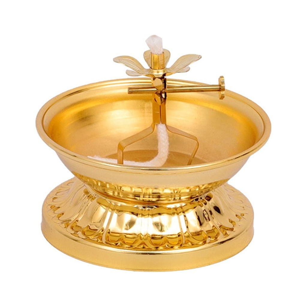Necvior Dish Cooking Oil Lamp Butter Lamp Home Worship Ever-burning ...