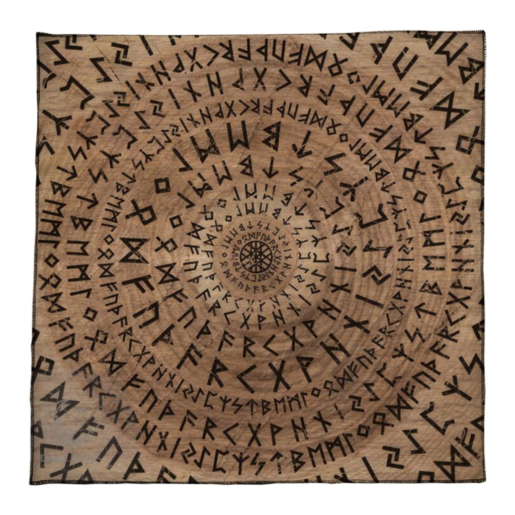 Necvior Divinations Card Table Cloth Tapestry Rune Pattern Tarot Card ...