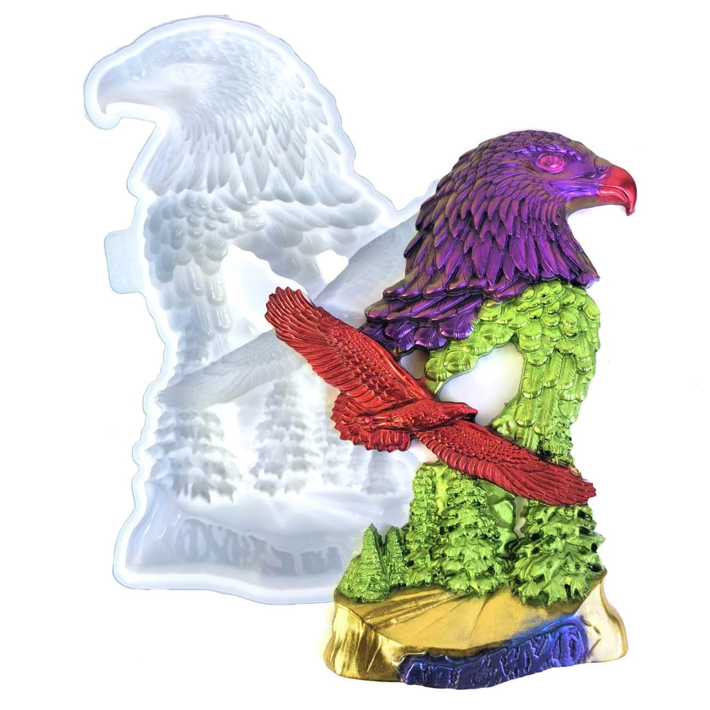 Necvior Eagle Silicone Molds Epoxy Resin Casting DIY Ornament Candle ...
