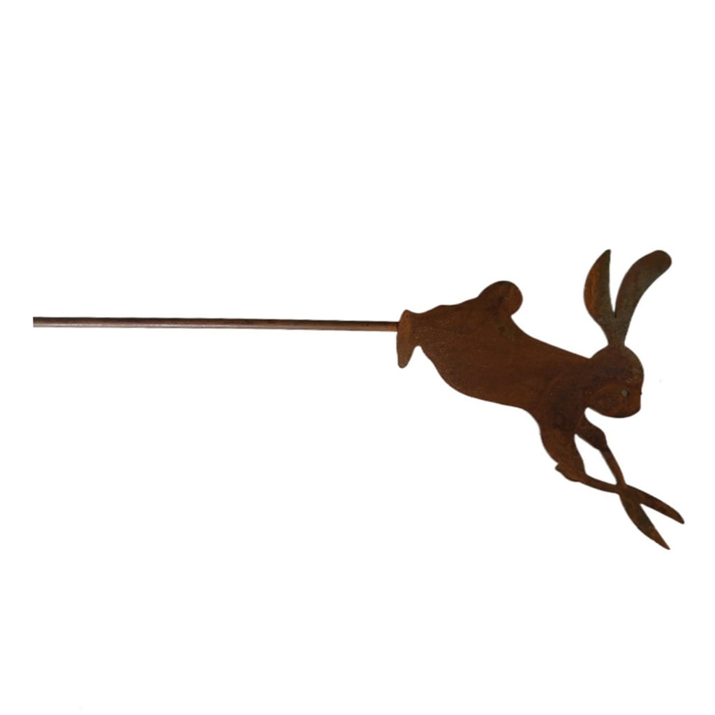 Necvior Easter Metal Rabbit Yard Stake,8'' Sign Garden Easter Ornaments ...