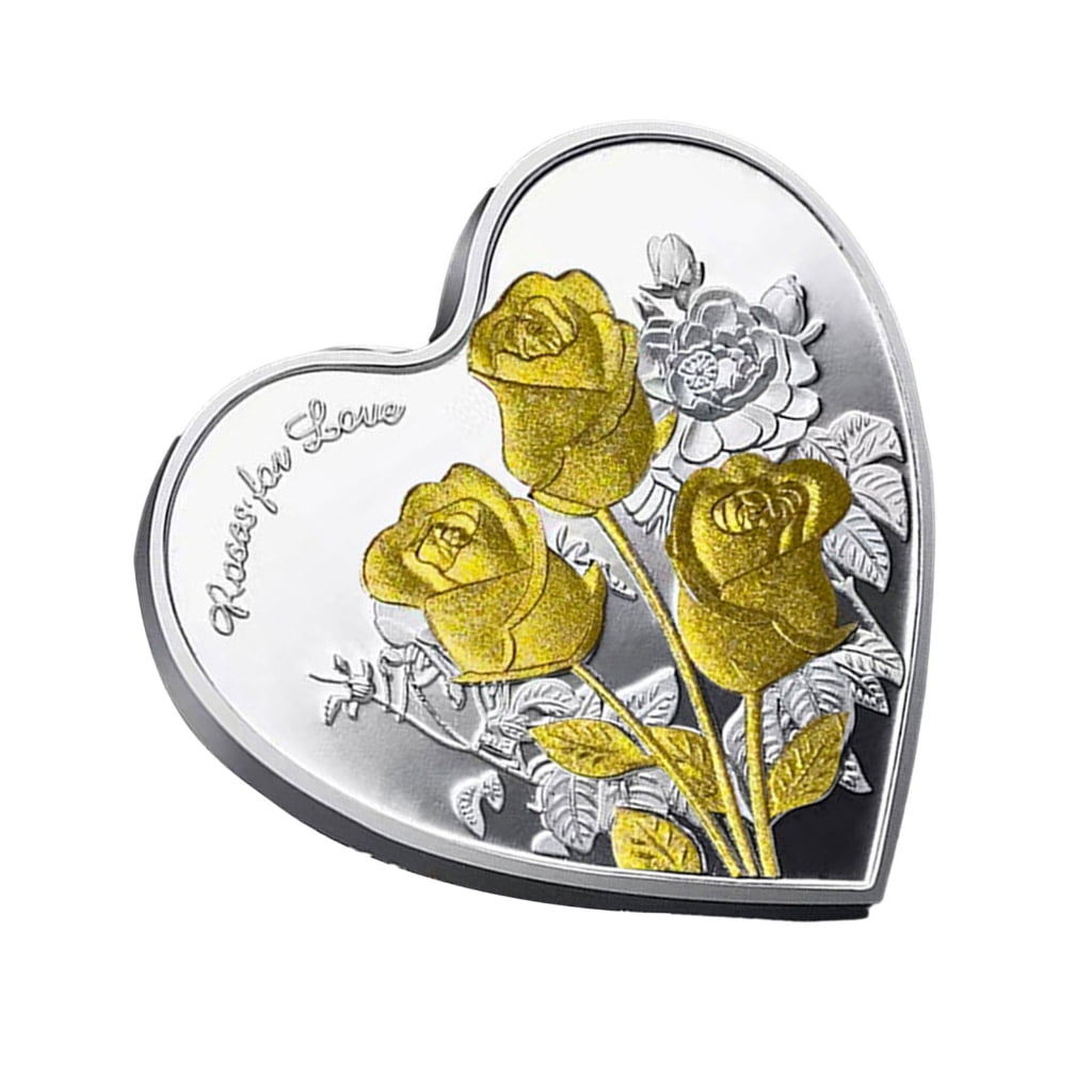 Necvior Elegant Heart Shaped Metal Coins Special Occasion Keepsakes ...