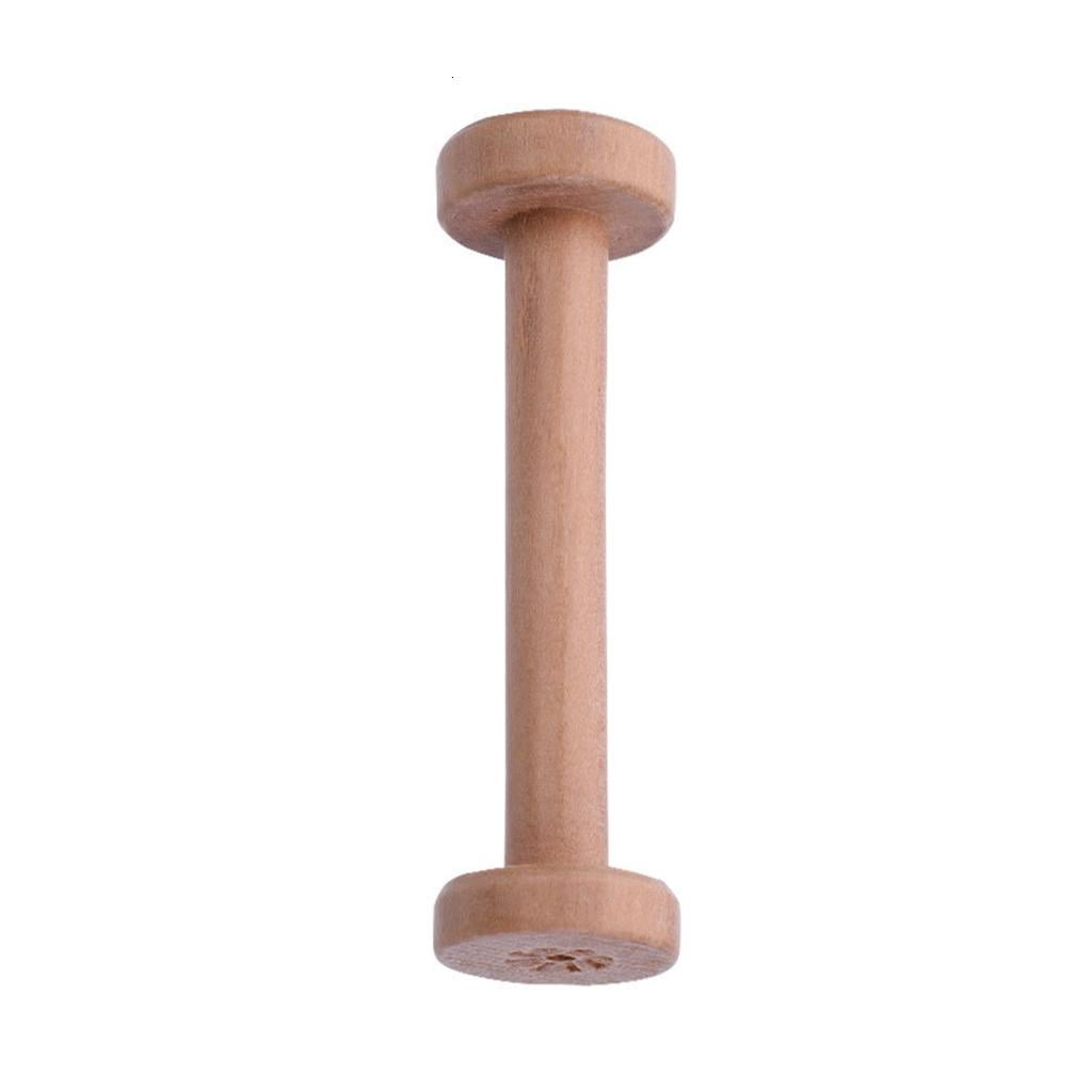 Necvior Empty Thread Spools Wood Bobbins Wood Empty Spool Sewing Accessories for Crafts ...