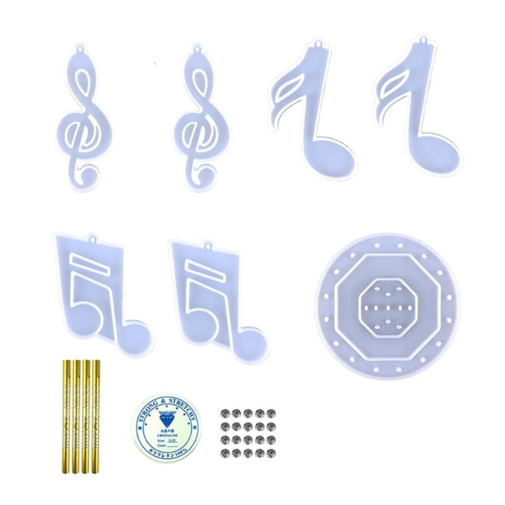 Necvior Epoxy Diy Mold Ins Wind Chime Combination Note Wind Chime Set ...