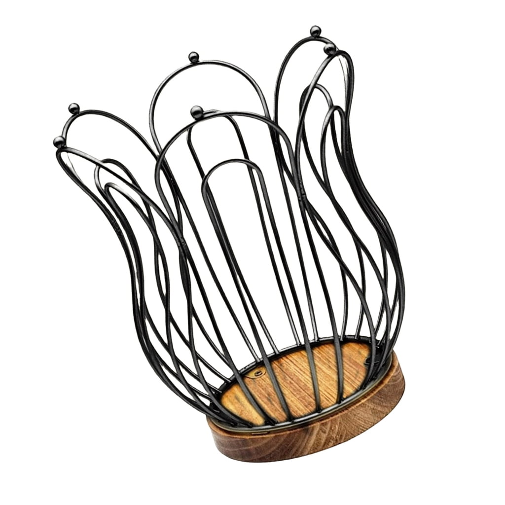 Necvior Espresso Pods Basket Large Holder Iron Wood Constructure ...