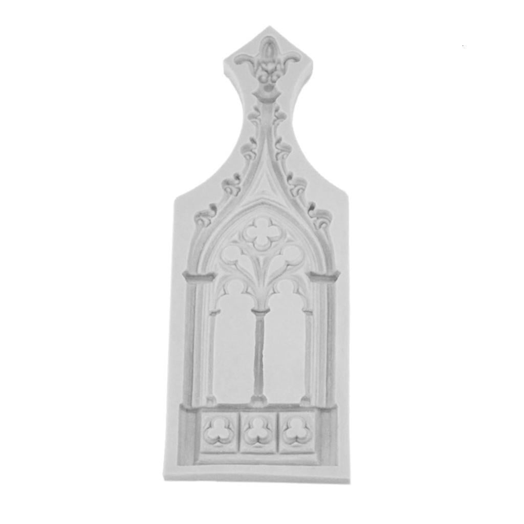 Necvior European Style Church Window Fondant Candy Silicone Material ...