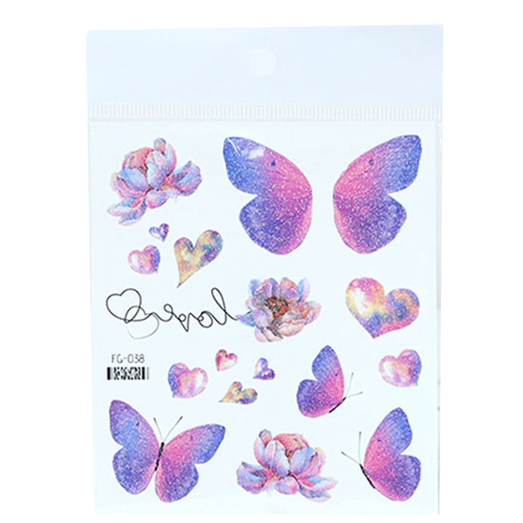 Necvior Fairy Butterfly Tattoos Sticker Waterproof Temporary Eyes Face ...