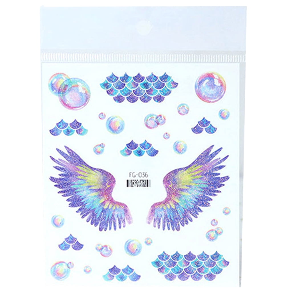 Necvior Fairy Butterfly Tattoos Sticker Waterproof Temporary Eyes Face ...