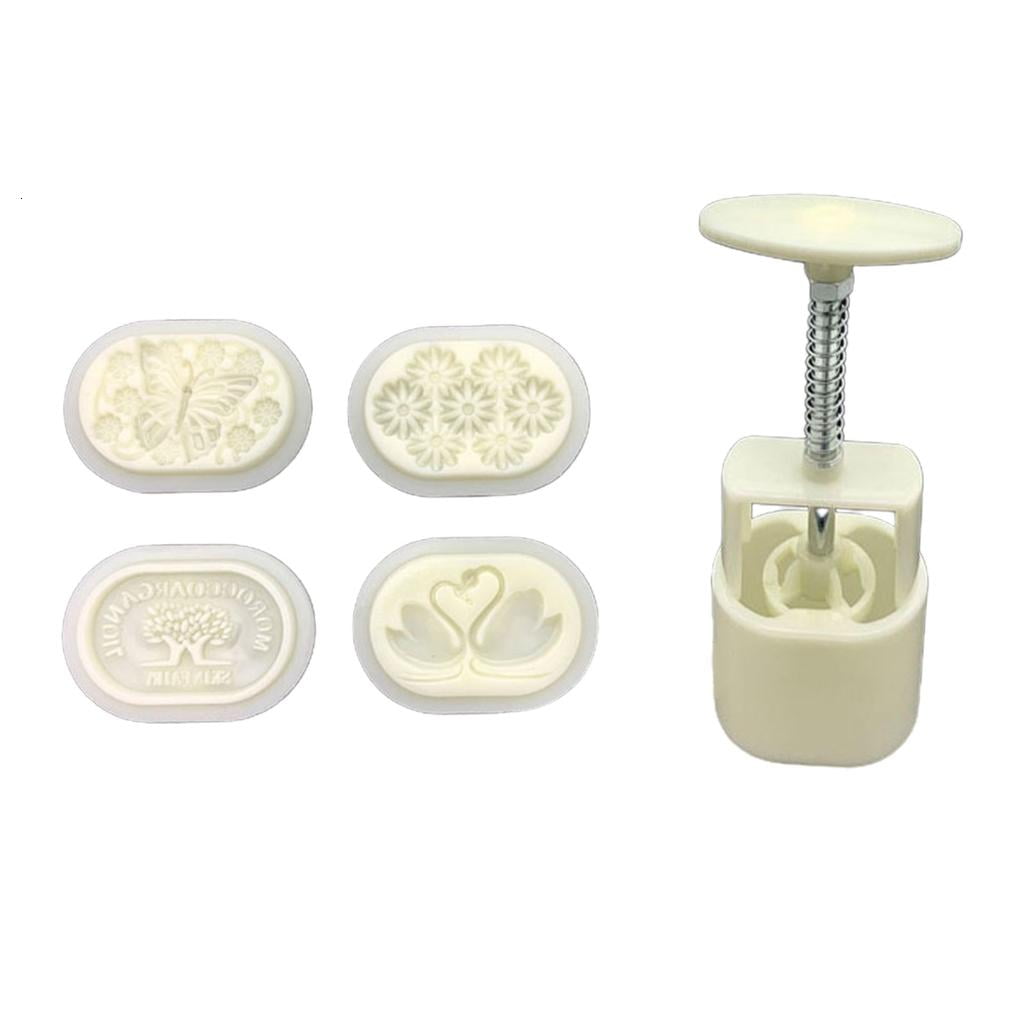 Necvior Fashion 3D Mooncake Mold Mooncake Baking Tools Plastic Mung ...