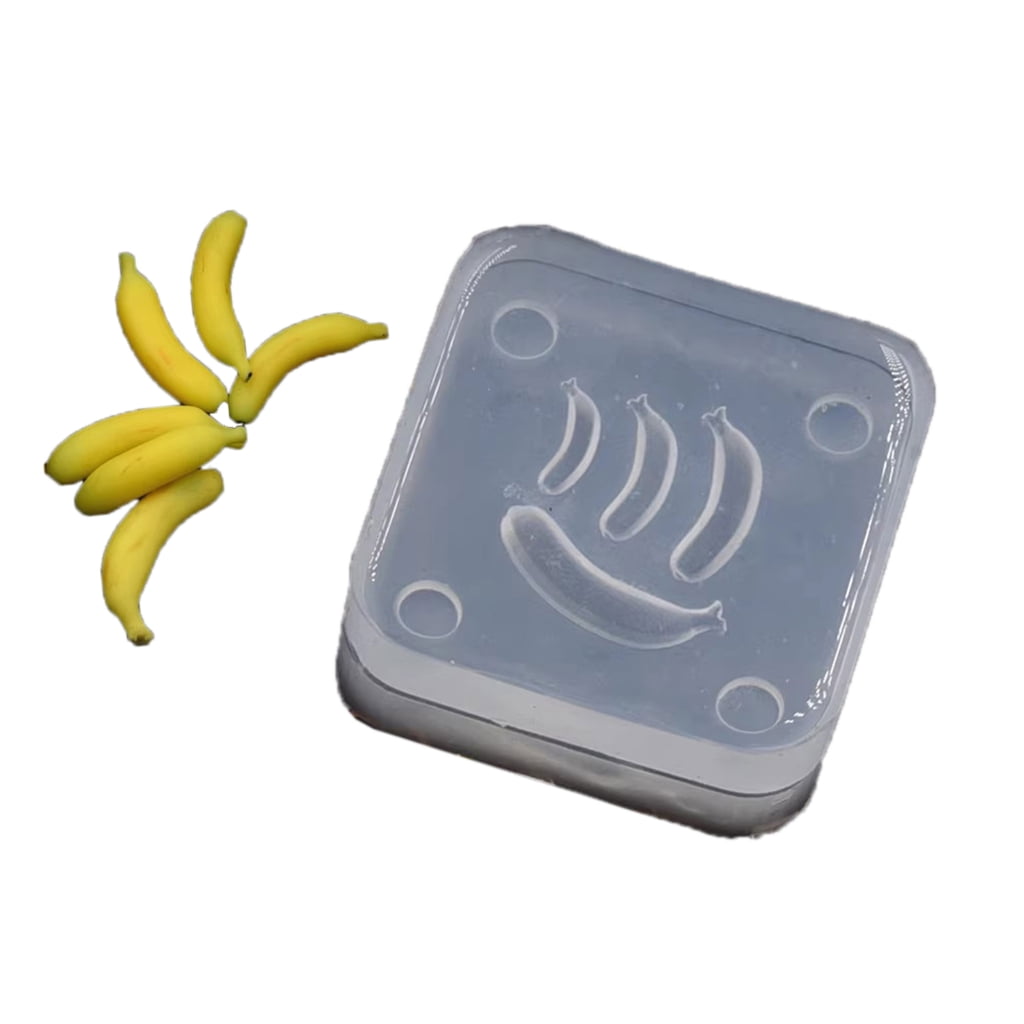 Necvior Flexible Silicone Mould for Realistic Miniature Banana for ...