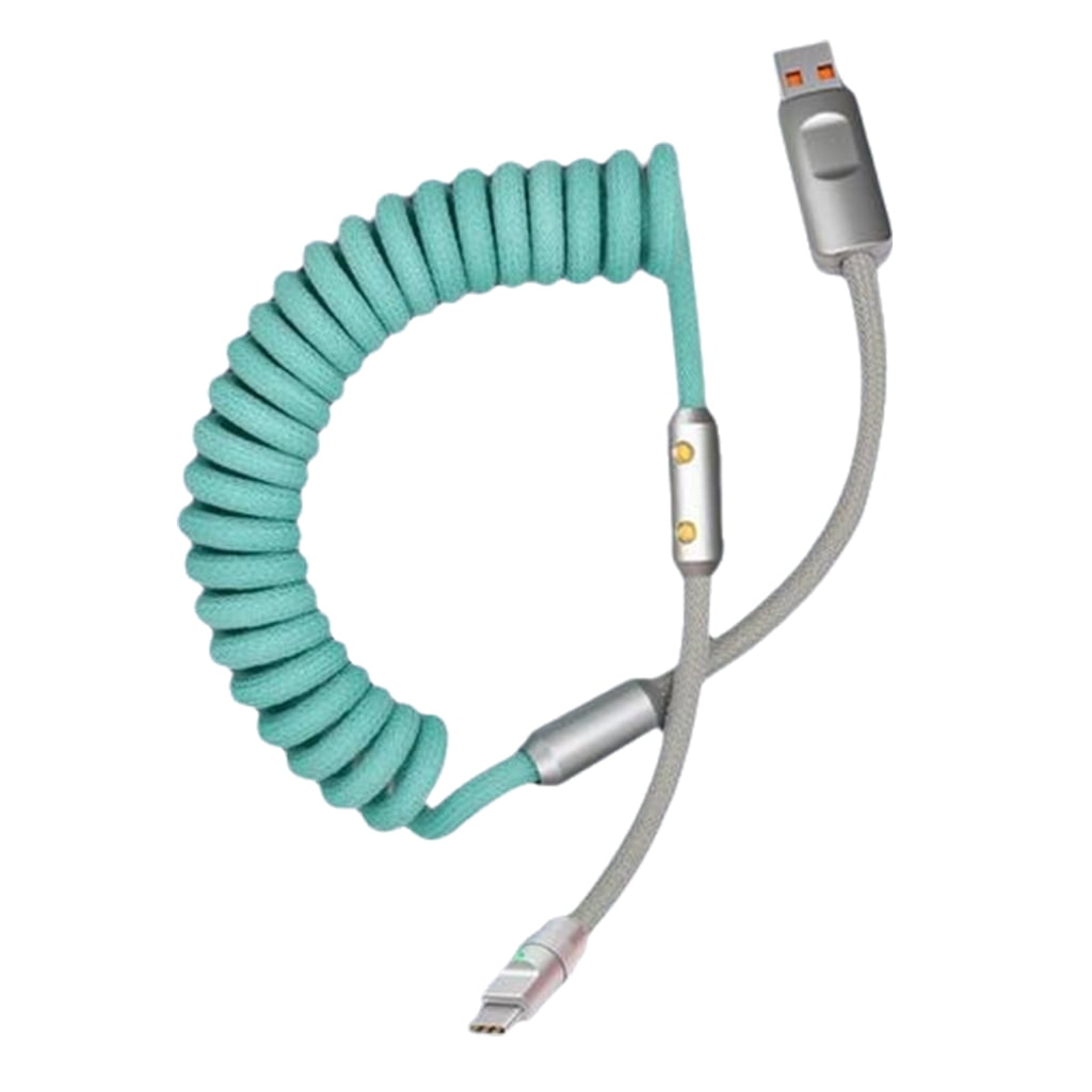 Necvior Flexible Spring Data Line Charging Cord 120W Fast Speed ...