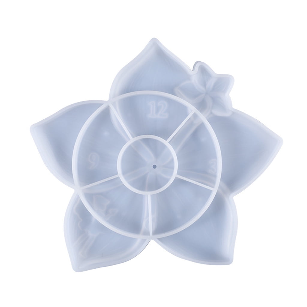 Necvior Flower Clock Dial Silicone Mould for Decorations Plaster DIY ...