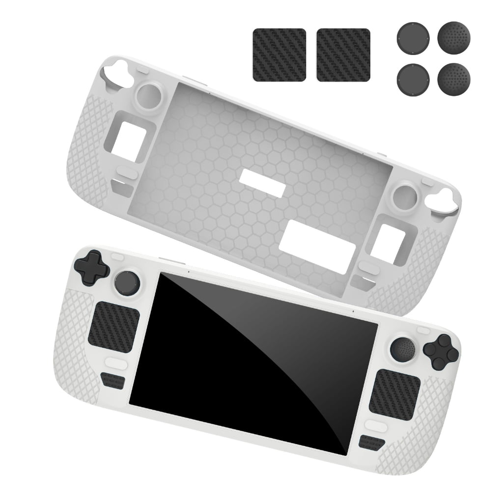 Necvior For Steam Deck Game Console Silicone for Case with 4 Joystick ...