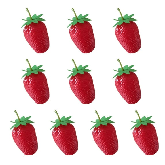 Necvior Fruit Simulated Strawberry Model Decorations Party Fake Props ...