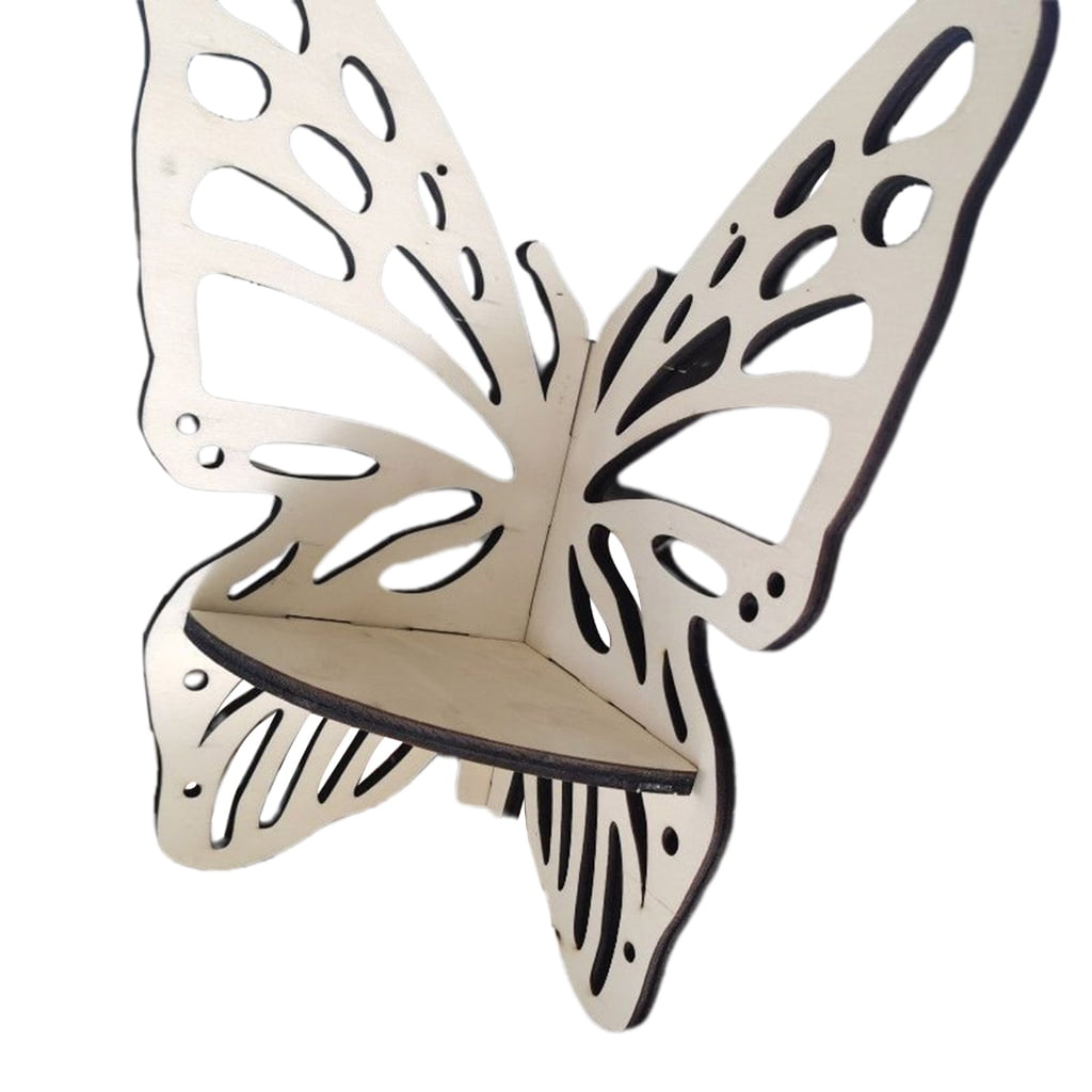 Necvior Functional Corner Shelf Hollow Butterfly Display Shelf Sturdy ...
