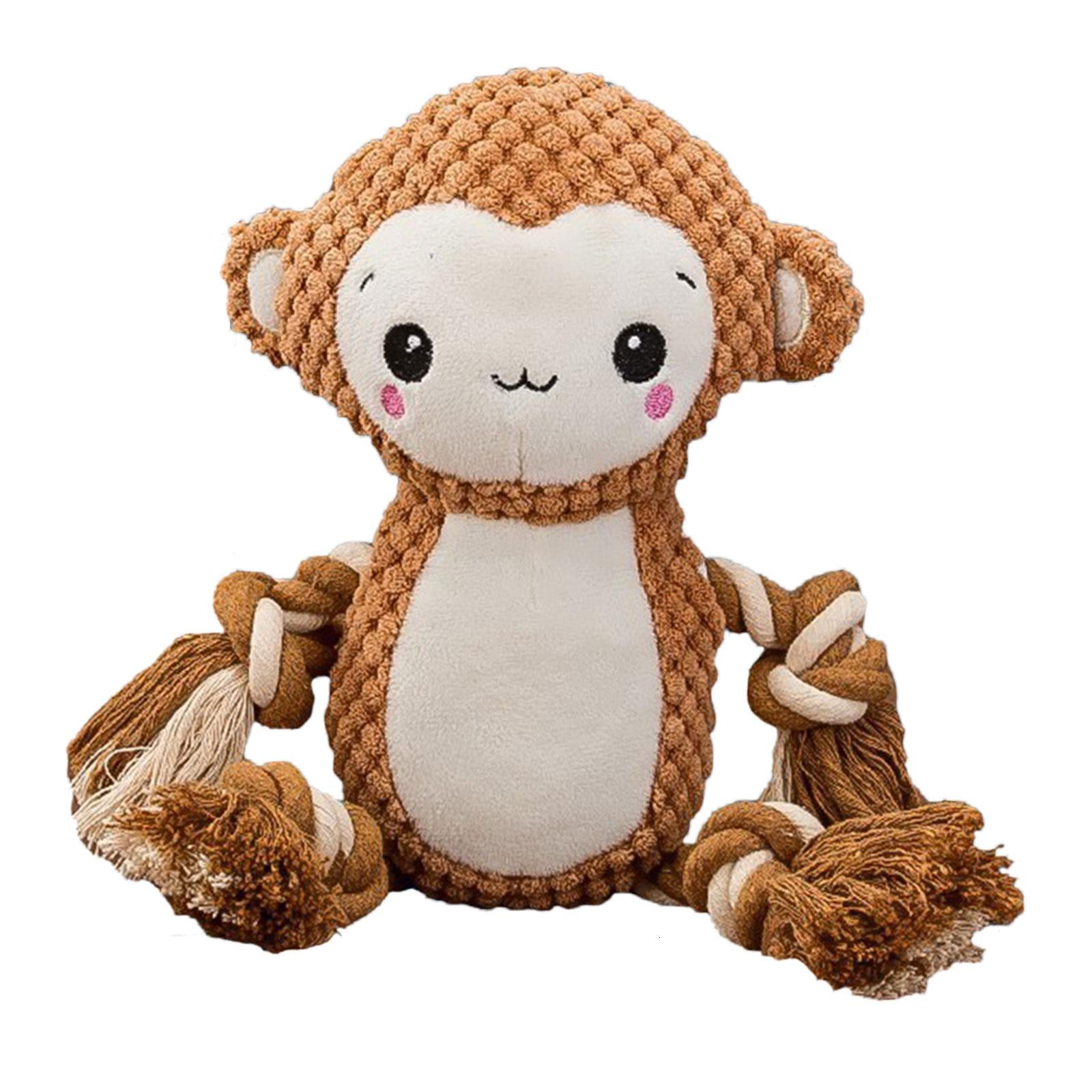 Necvior Funny Dog Plush Squeak Toys Stuffed Soft Chew Toy with Durable ...
