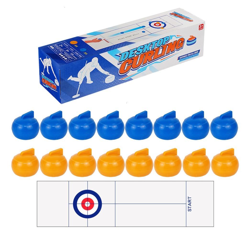 Necvior Funny Tabletop Board Game Tabletop Curling Ball Game Indoor ...