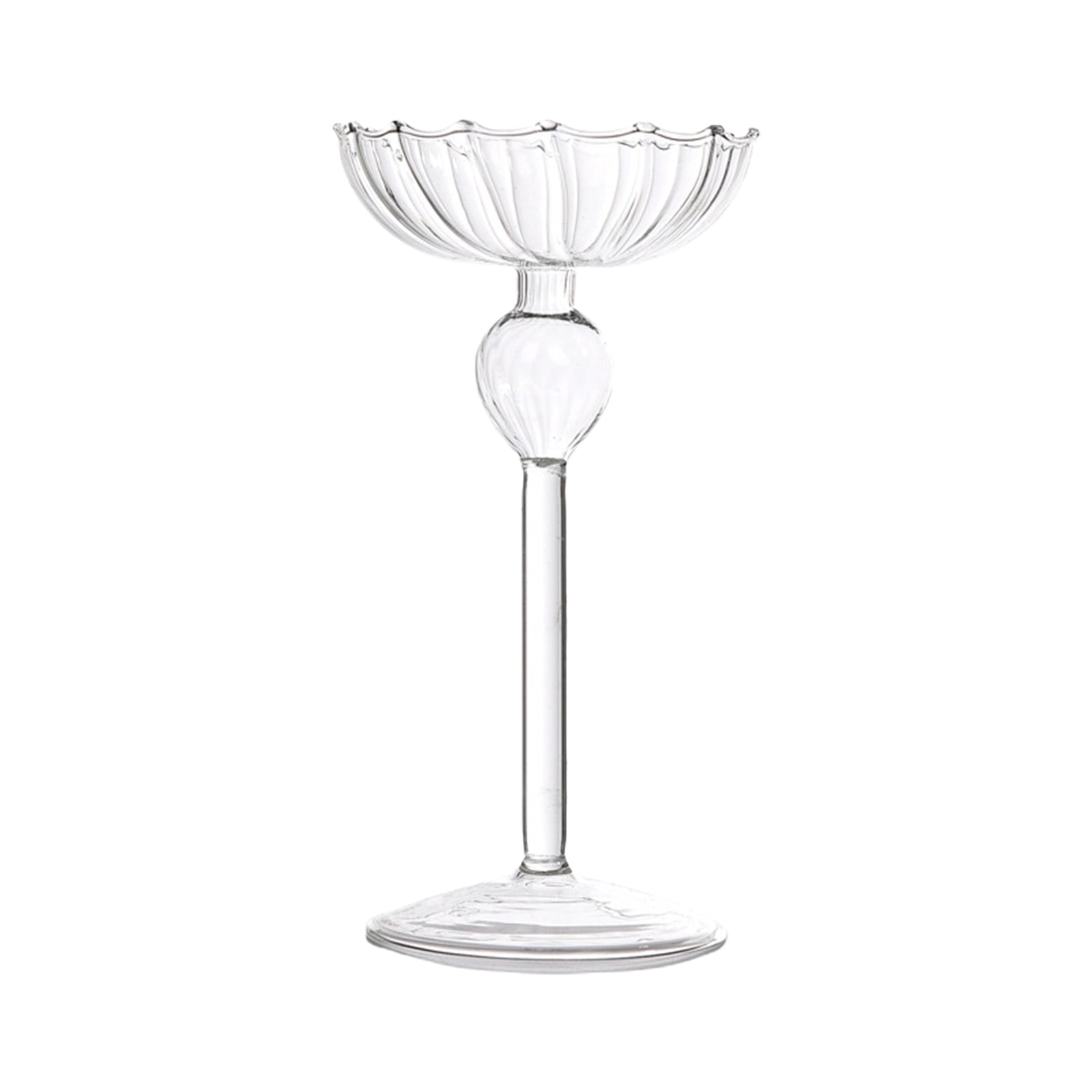 Necvior Glass Tall Feet Candlestick Craft Candle Holder Stand Home ...