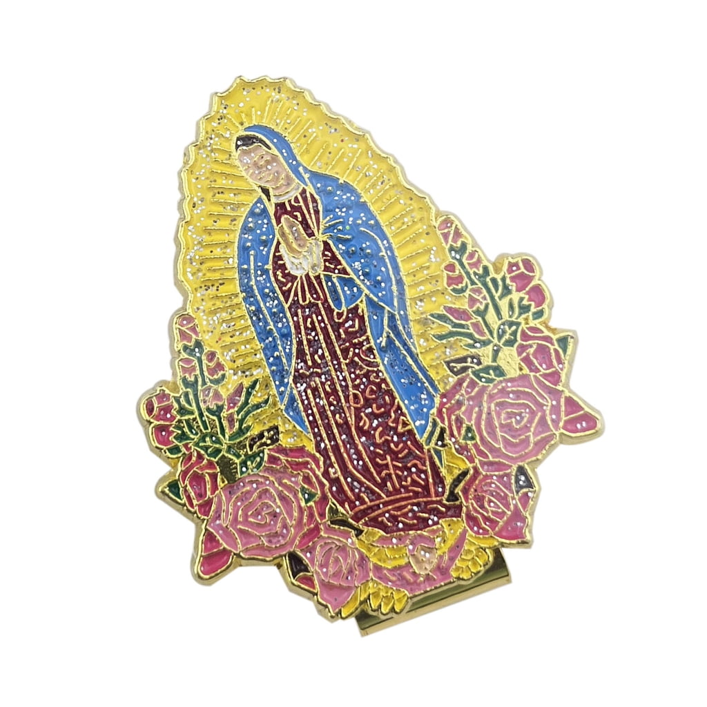 Necvior Glittering Holy Mother Badge Shimmering Metal Badge Brooch ...