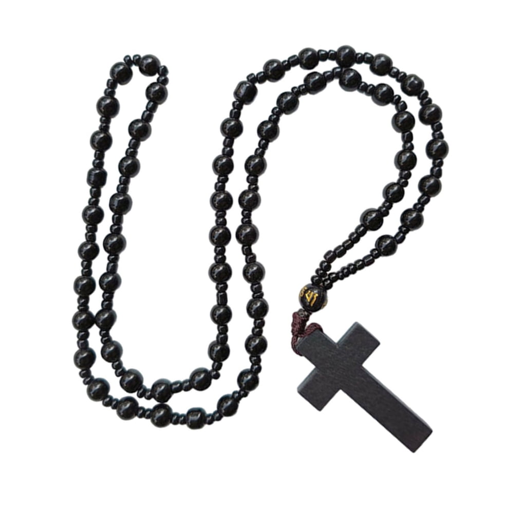 Necvior Handmade Christian Prayer Beads Rosary Necklace With Adjust ...