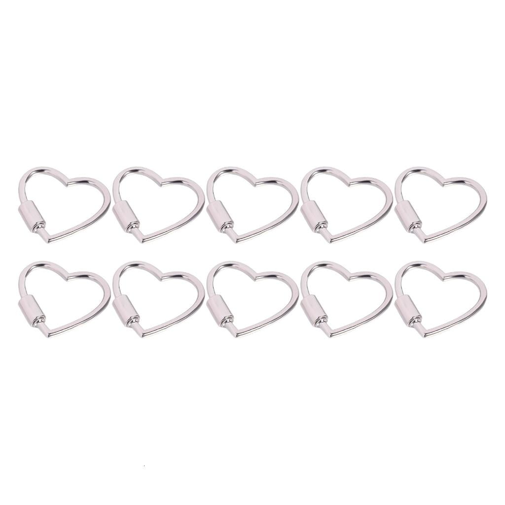 Necvior Heart Shape Buckles Fasteners Clip for Handbag Strap Key Rings ...