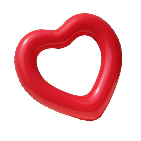 Necvior Heart Shape Swimming Rings Inflatable Pool Float Rings Swim ...