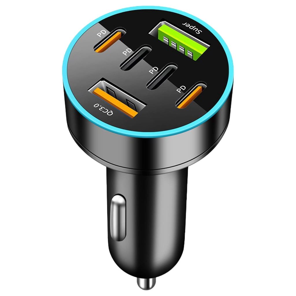 Necvior High Speed Charging Car Adapter with Various Multiple Port 66W ...