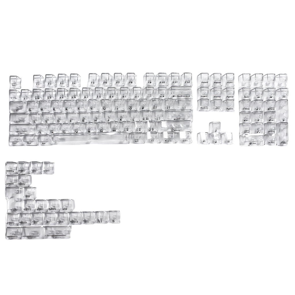 Necvior High Transparency 10mm Profile Keycap Set 132Keys Keycaps Side ...