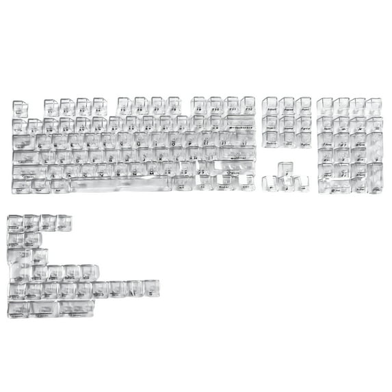 Necvior High Transparency 10mm Profile Keycap Set 132Keys Keycaps Side ...