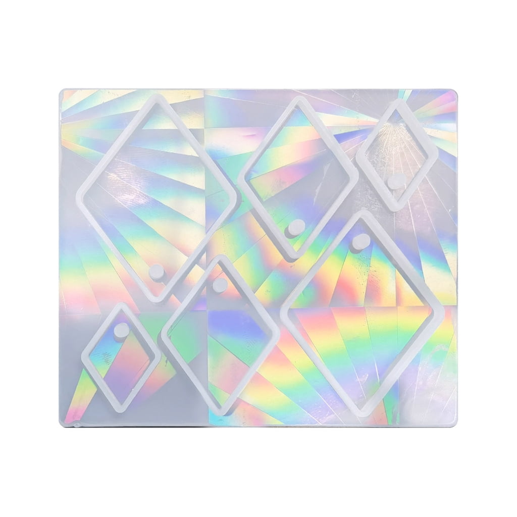 Necvior Holographic-Silicone Molds Rectangle Oval Light and Shadow ...