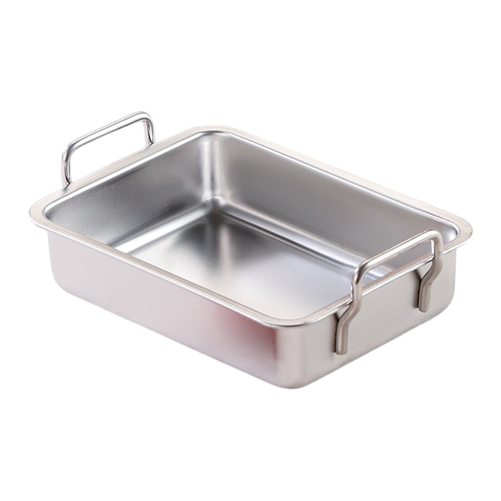 Necvior Household Deep Roasting Pan Rectangle Oven Cake Tin with Handle ...